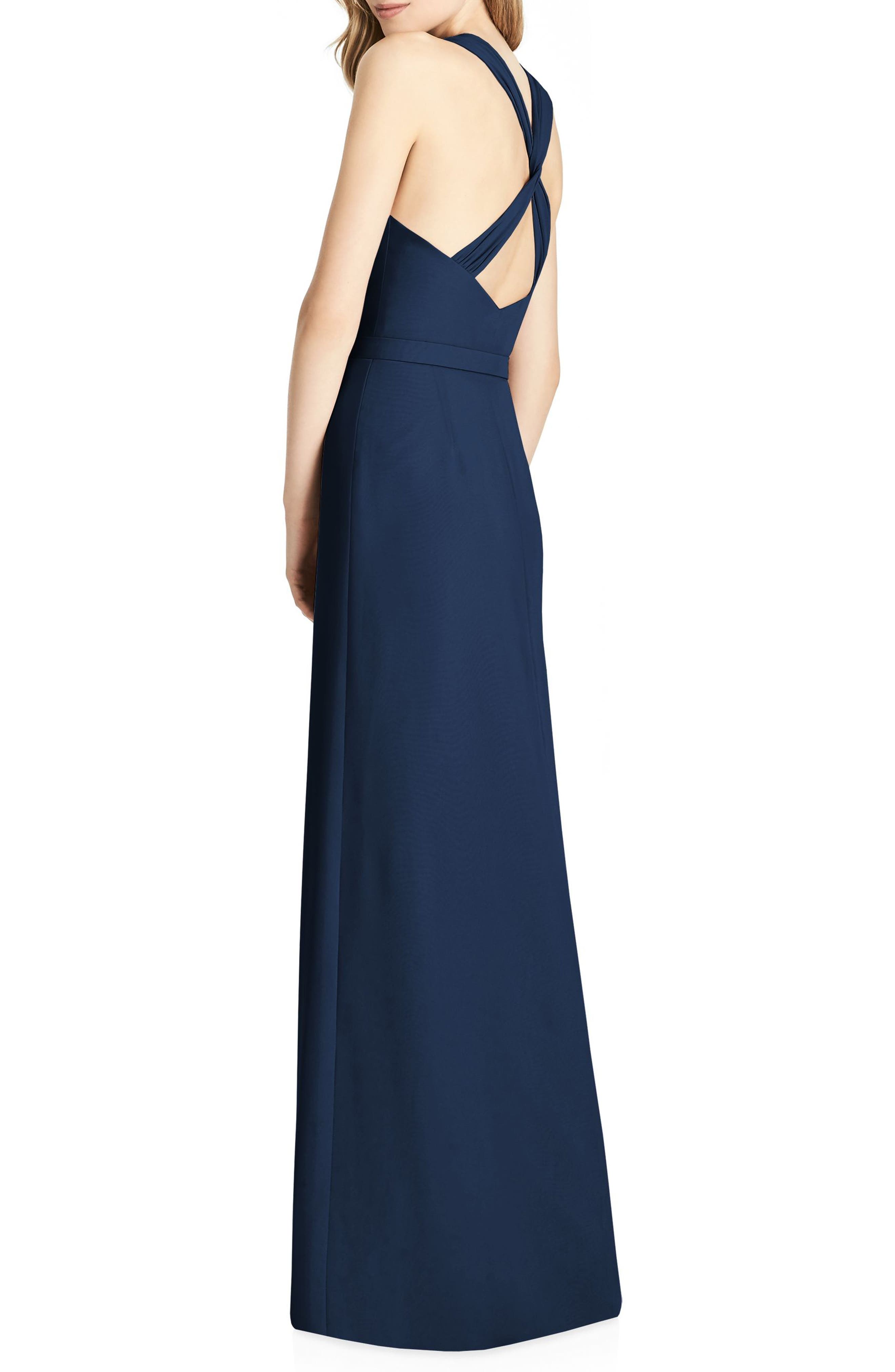 Jenny Packham Jewel Belt Chiffon A-Line Gown | Nordstrom