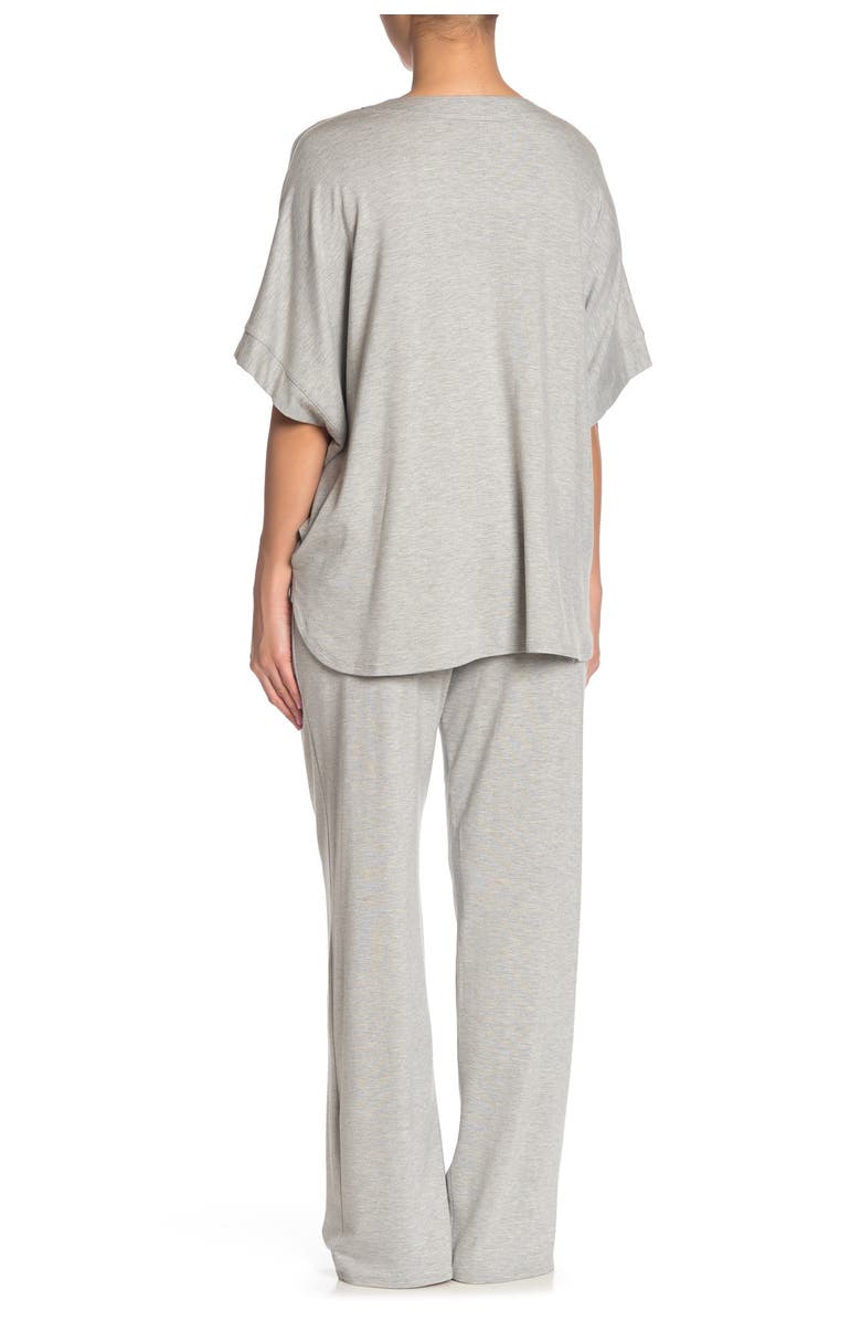 N Natori Short Sleeve Top & Lounge Pants Pajama 2-Piece Set | Nordstromrack