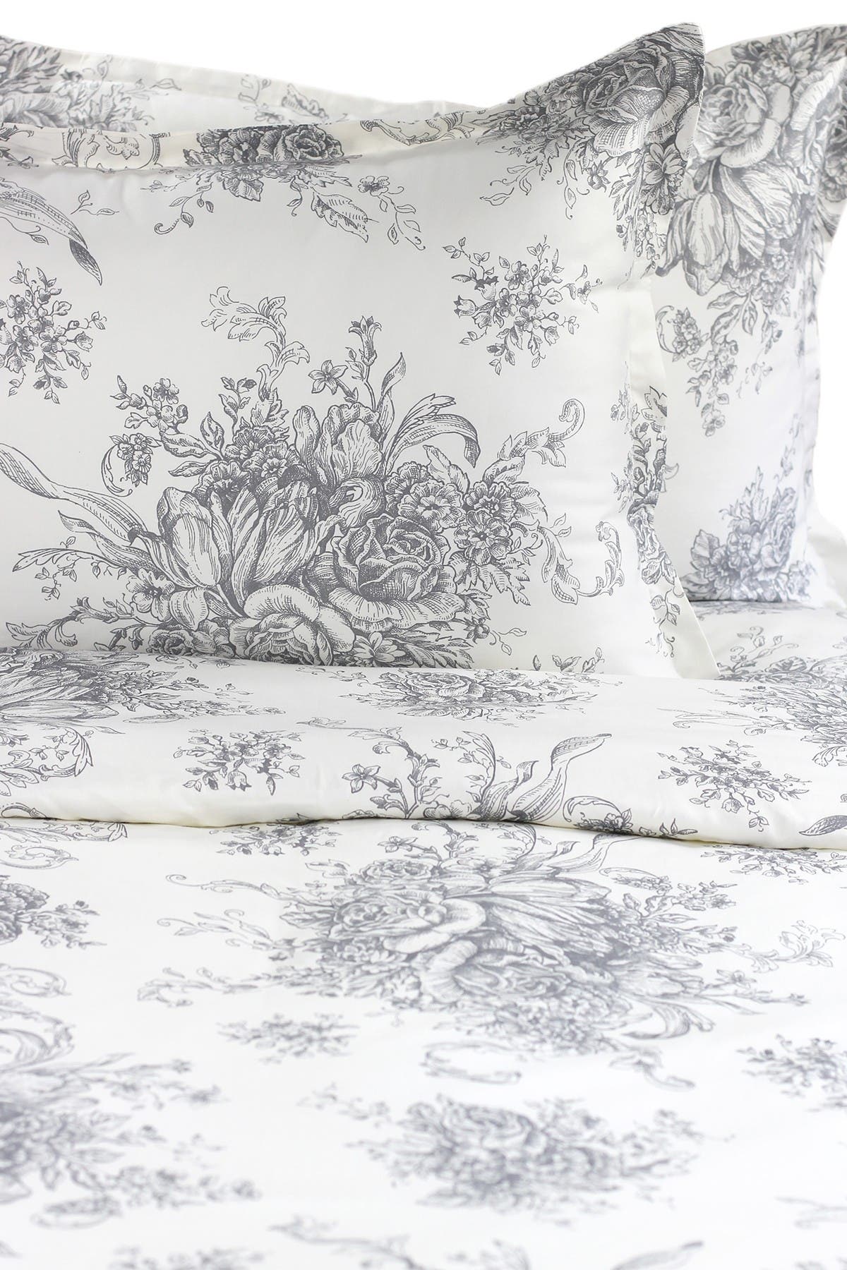 MELANGE HOME 400 Thread Count Cotton Toile Duvet Set | Nordstromrack