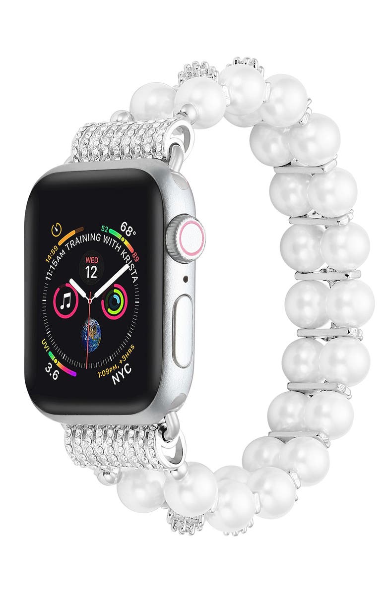 The Posh Tech POSH TECH Skinny Faux Pearl Apple Watch Replacement Band ...