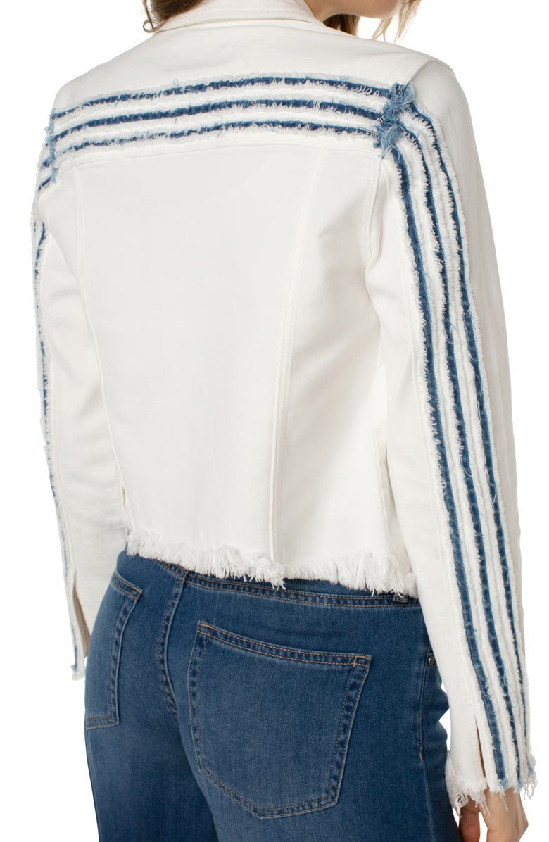 Liverpool Los Angeles Frayed Crop Hem Denim Jacket | Nordstrom