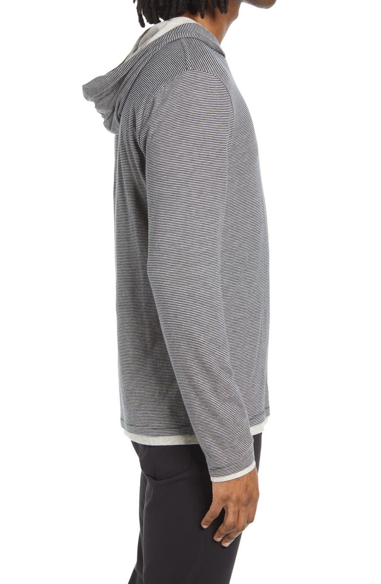 Vince Stripe Double Layer Hoodie | Nordstromrack