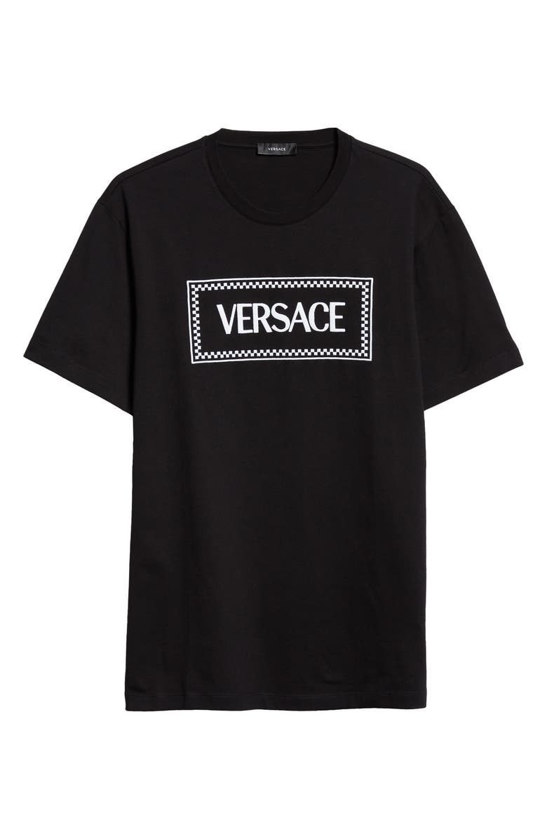 Versace Embroidered Logo Cotton Jersey T-Shirt | Nordstromrack