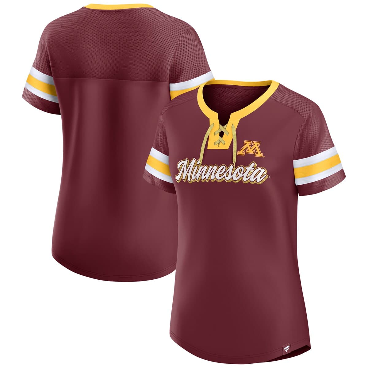 Women's Fanatics Maroon Minnesota Golden Gophers Iconic Athena Lace-Up ...