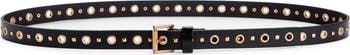 AllSaints Mini Pyramid Stud & Flat Eyelet Leather Belt | Nordstromrack