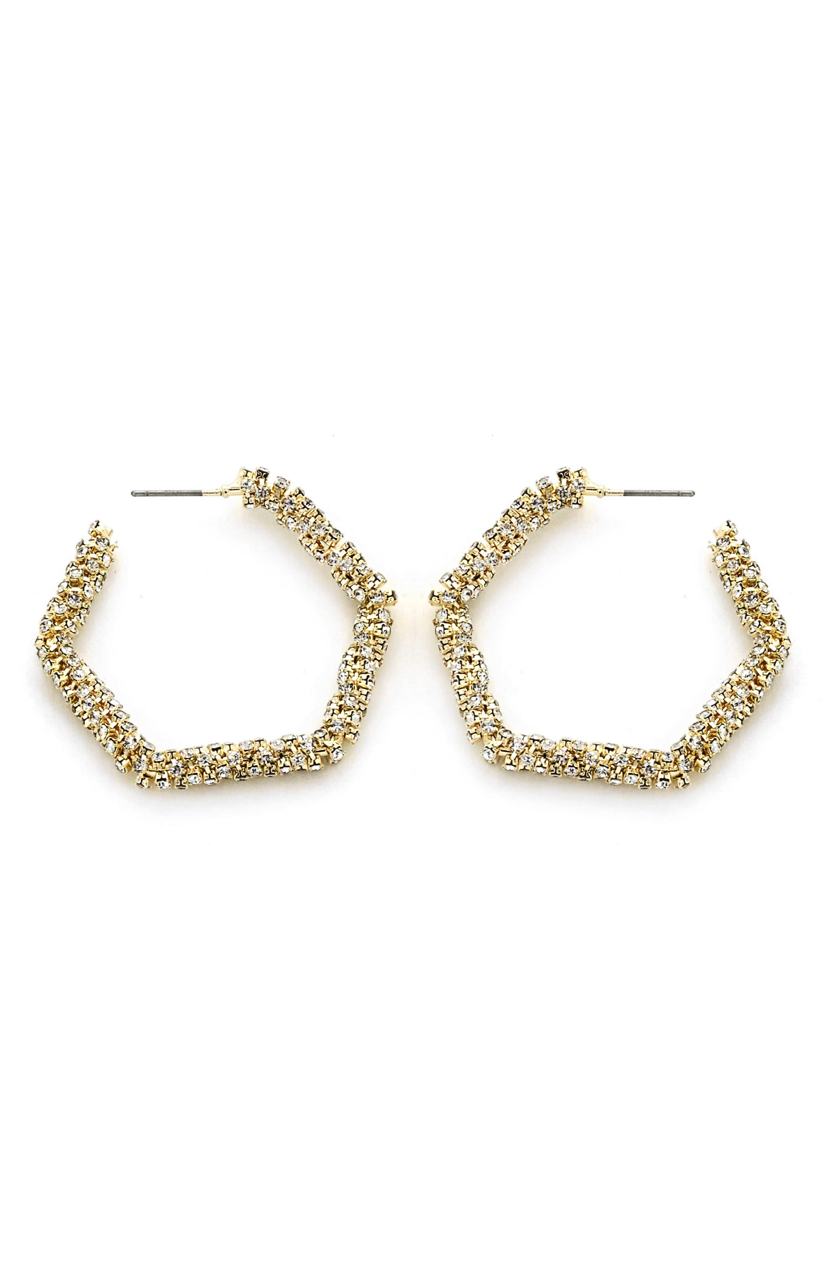Panacea Pavé CZ Geo Hoop Earrings | Nordstromrack