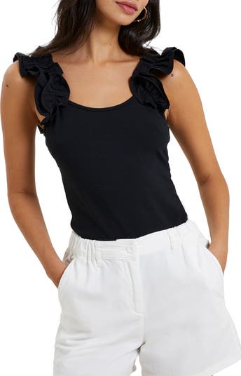 French Connection Rallie Ruffle Sleeve Tank | Nordstromrack