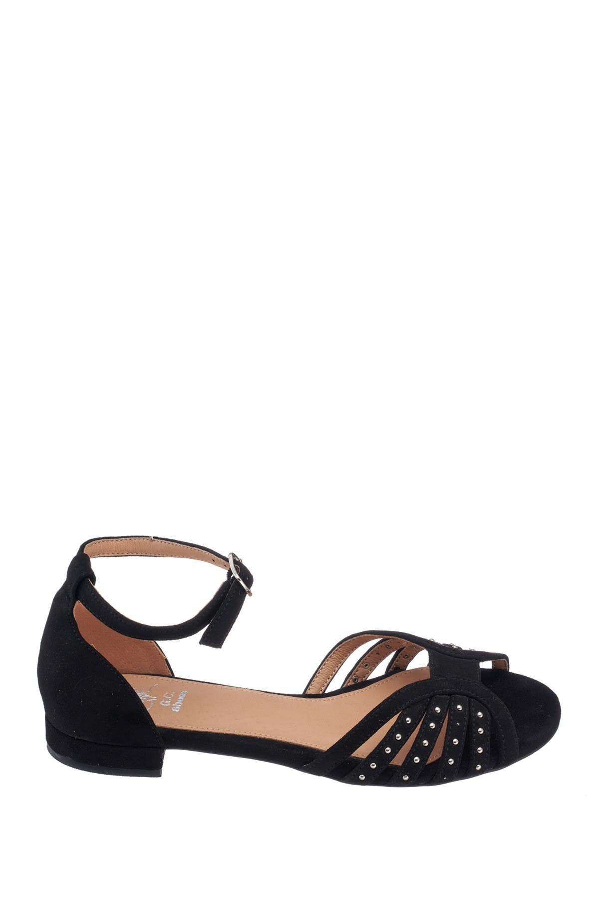 GOOD CHOICE NEW YORK Mink Studded Ankle Strap Sandal | Nordstromrack