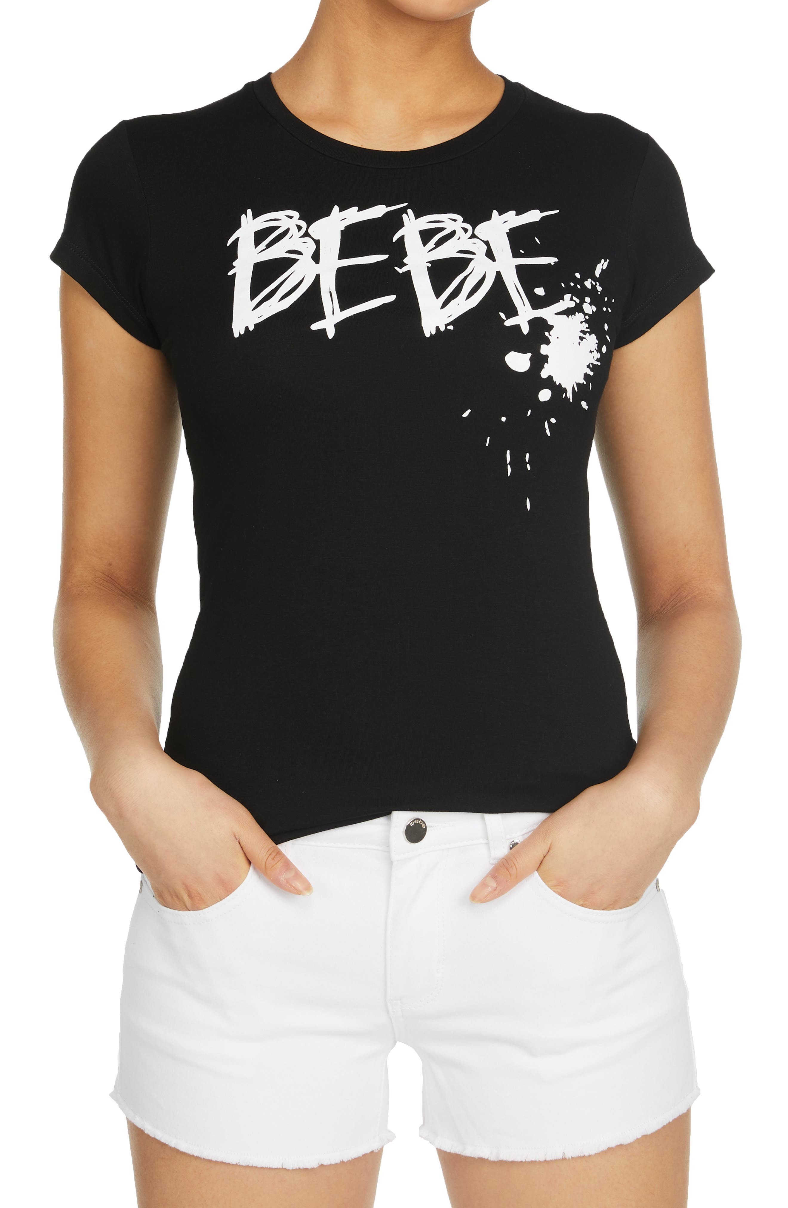 bebe Logo Graphic Crew Neck T-Shirt | Nordstromrack