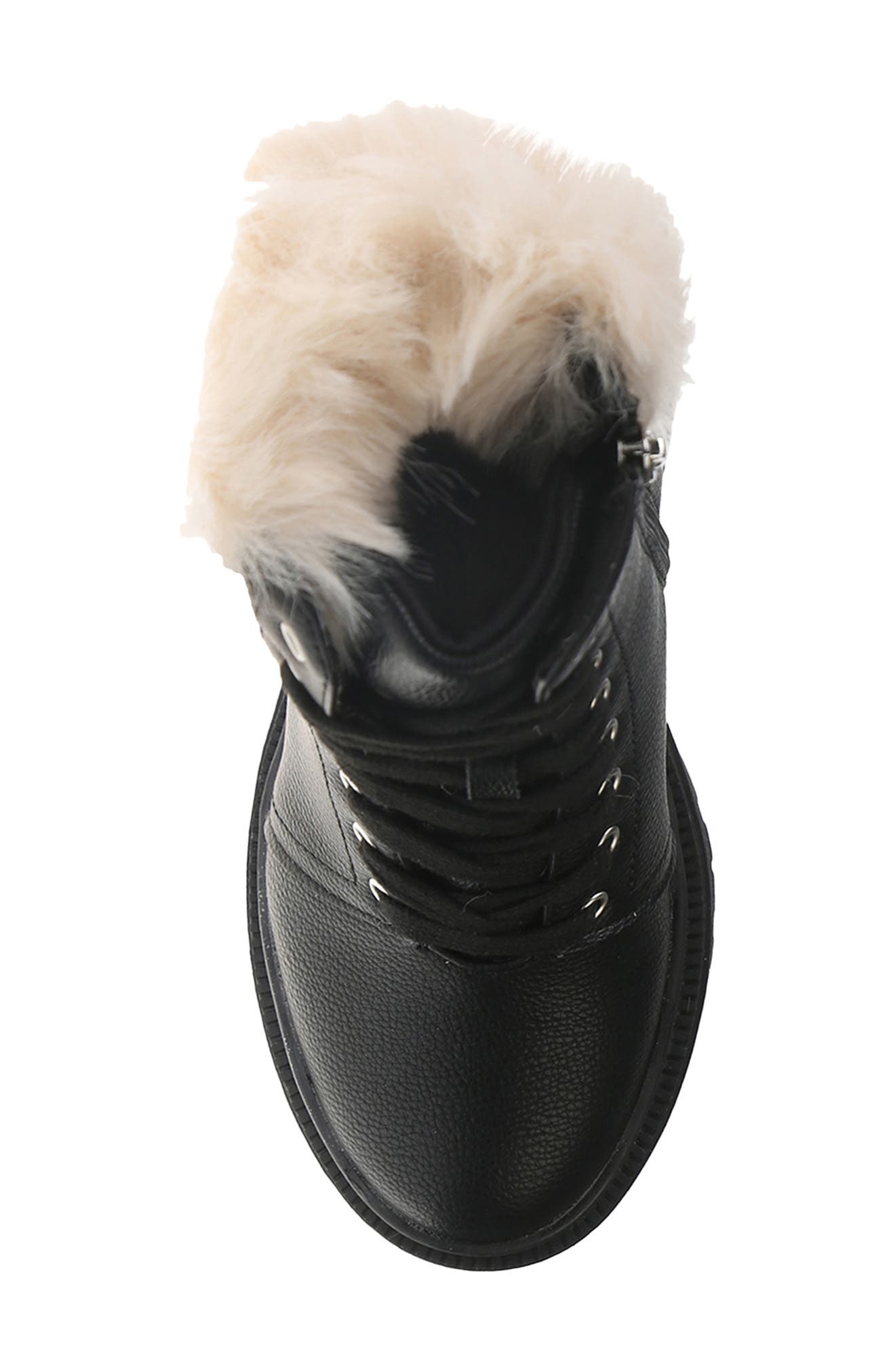 Vince Camuto Faux Fur Cuff Lace-Up Boot | Nordstromrack