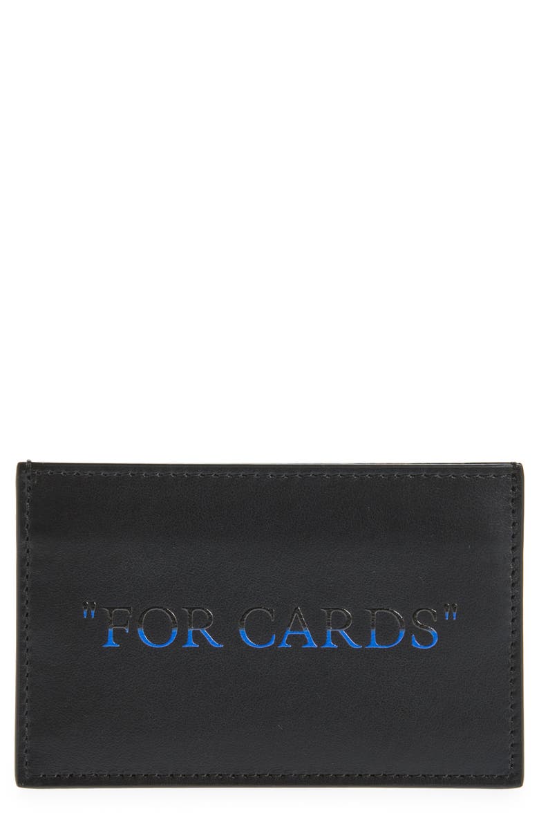 Off-White Quote Bookish Colorblock Leather Card Case | Nordstrom