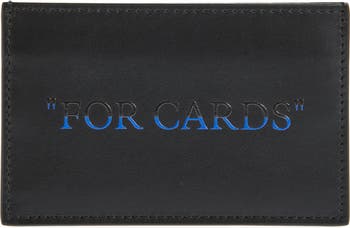 Off-White Quote Bookish Colorblock Leather Card Case | Nordstromrack