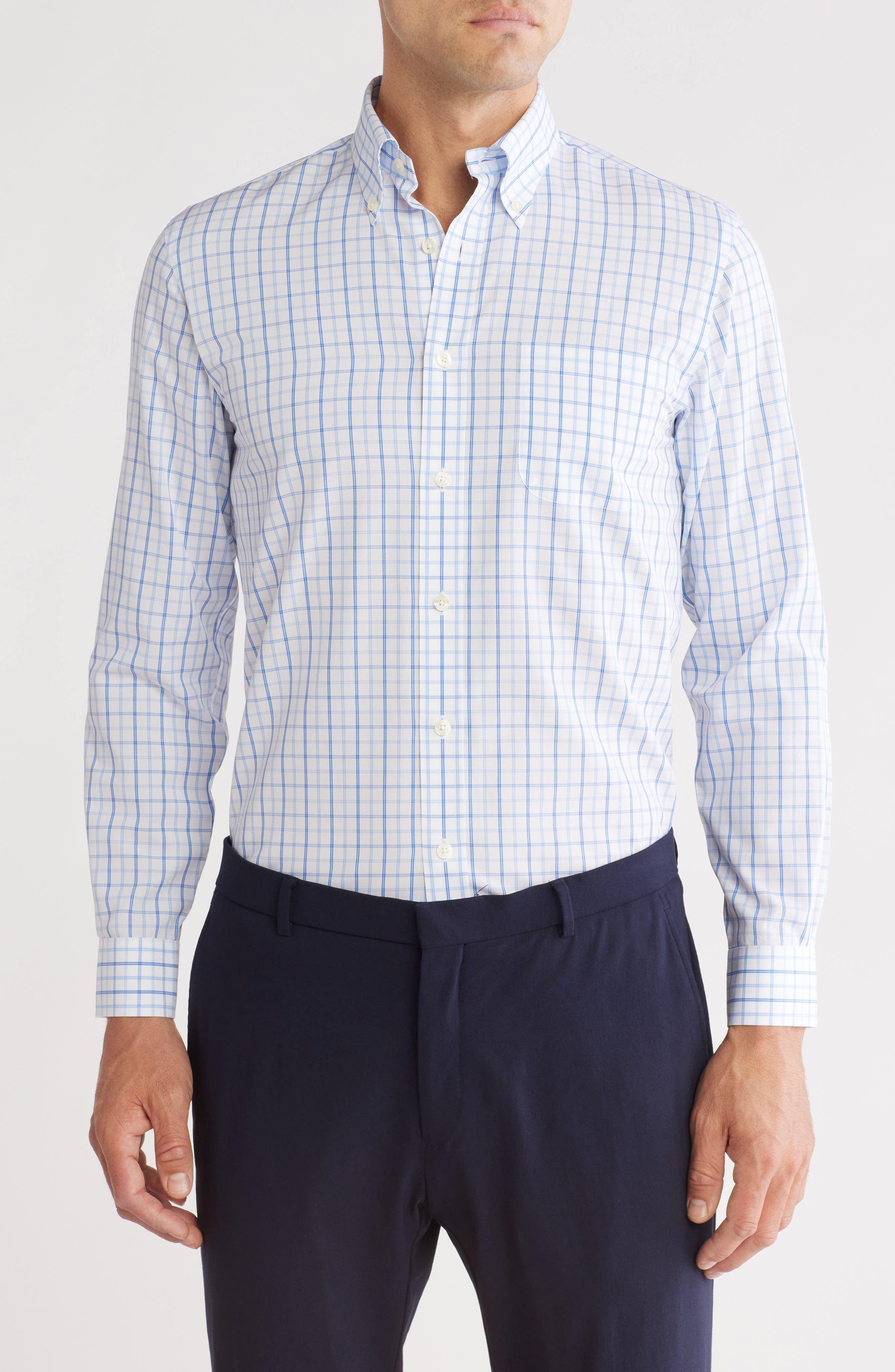 Brooks Brothers Regular Fit Plaid Cotton Broadcloth Non-Iron Button ...