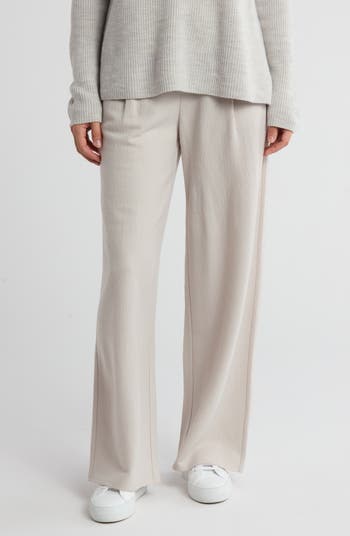 Eileen Fisher High Waist Wide Leg Wool Pants | Nordstromrack