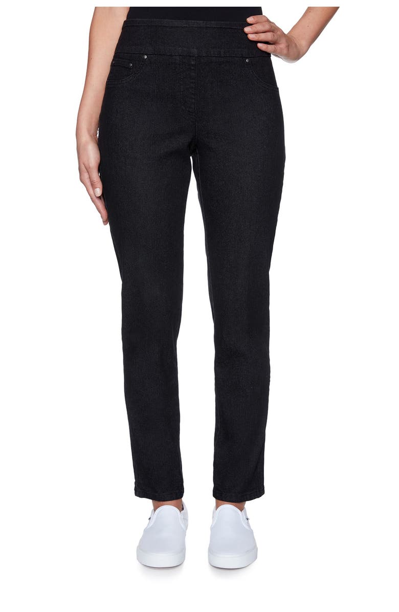 RUBY RD Mid-Rise Pull-On Straight Extra Stretch Light Weight Denim ...