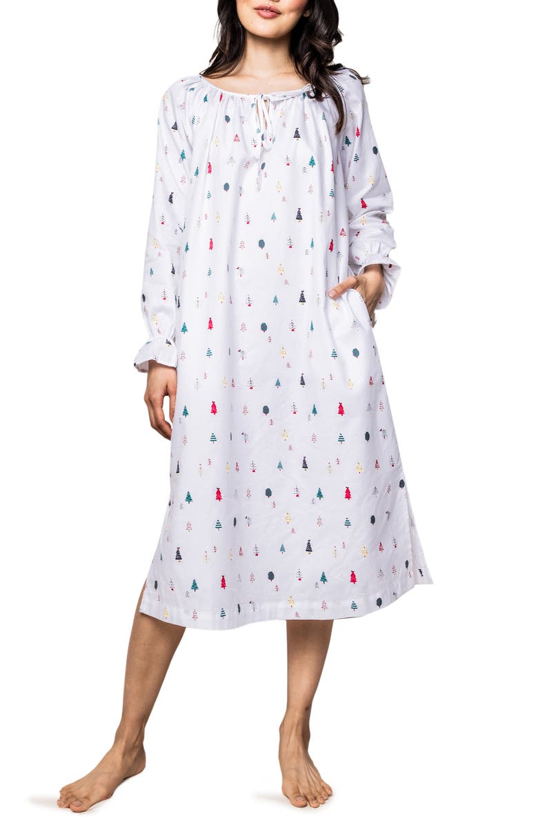 Petite Plume Merry Trees Delphine Cotton Nightgown | Nordstromrack