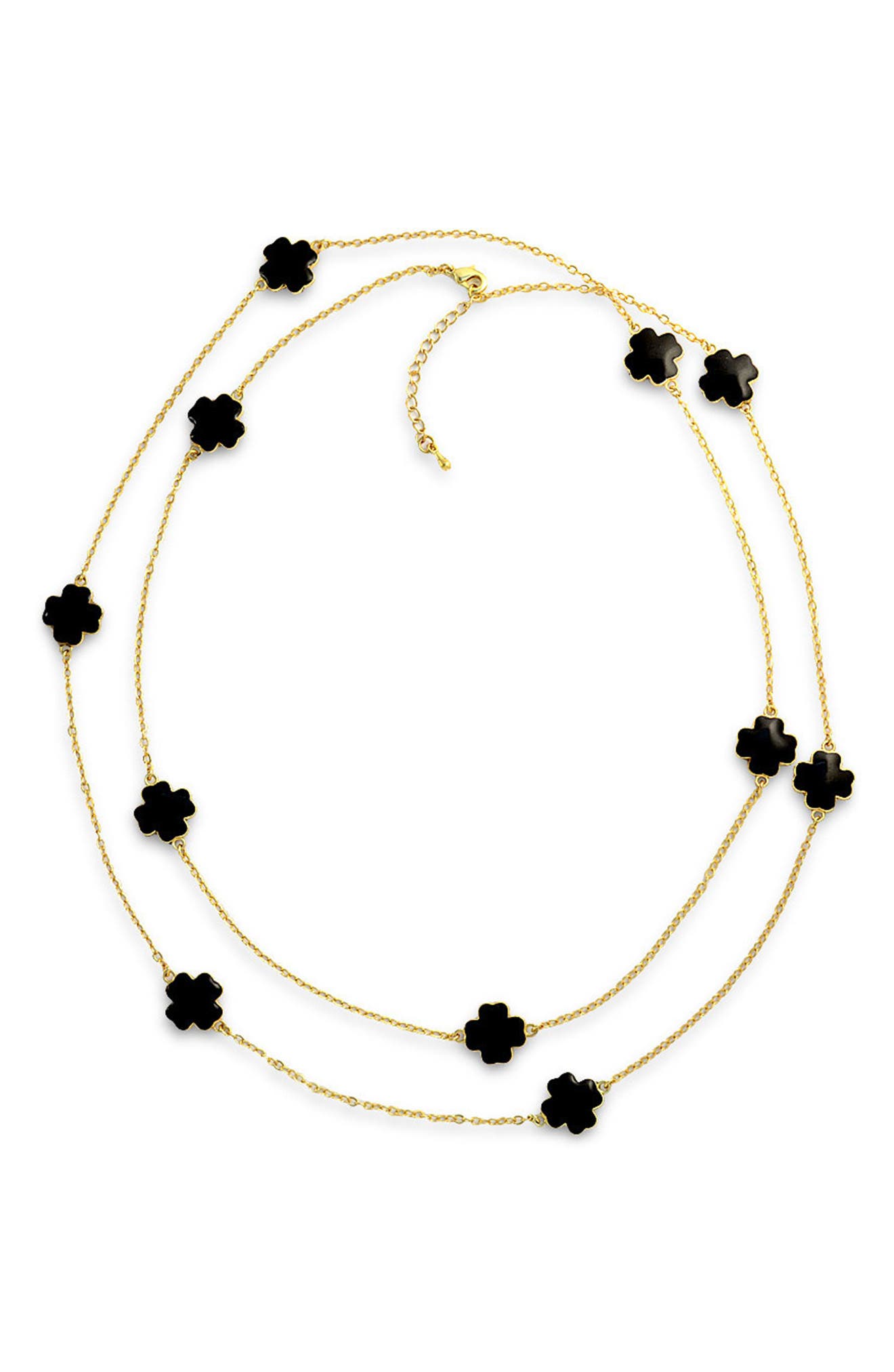 Clover Flower Tin Cup Chain Layered Necklace (Women) | Nordstromrack
