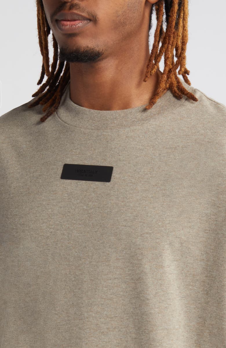 Fear of God Essentials Oversize Long Sleeve Logo Patch T-Shirt ...