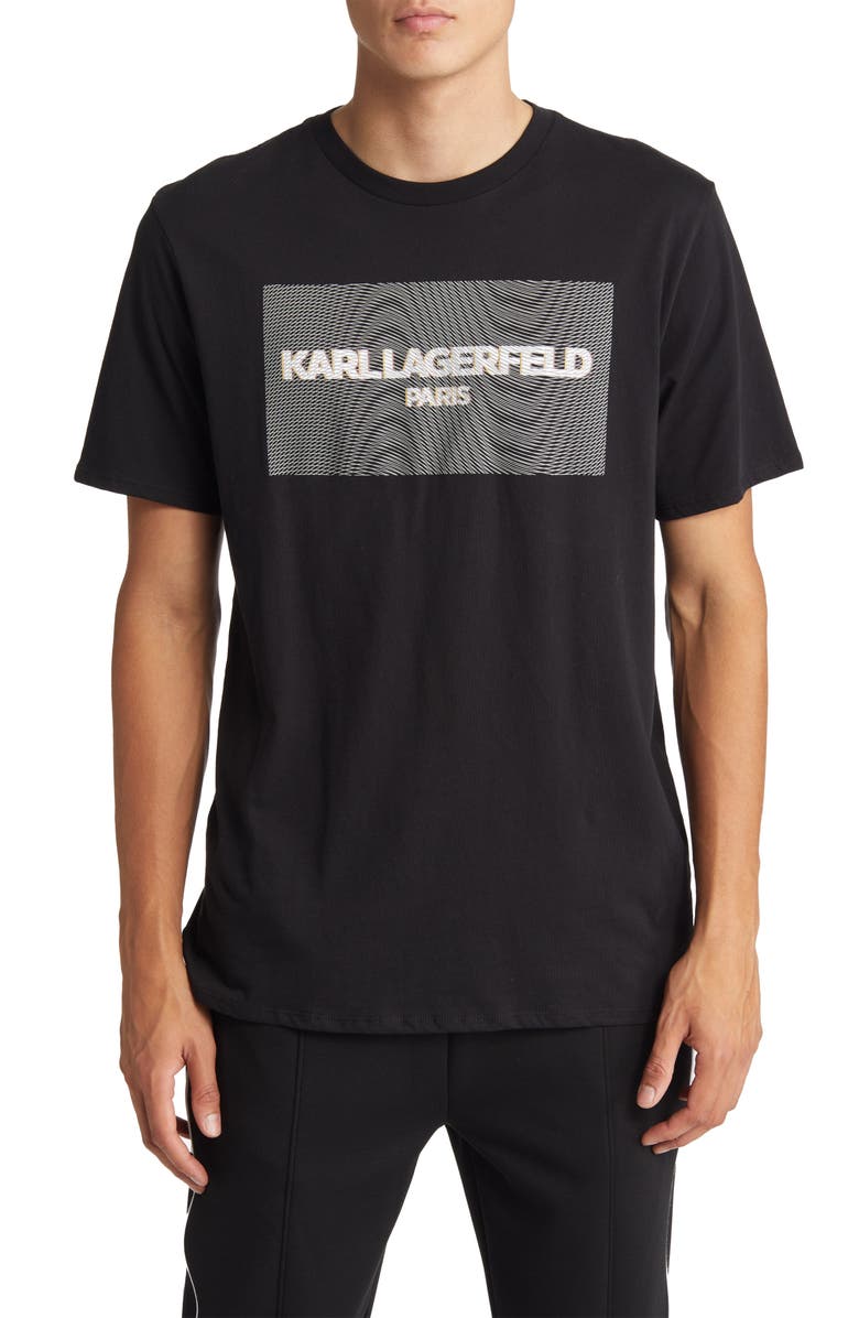 KARL LAGERFELD PARIS Square Swirl Logo Graphic Tee | Nordstromrack