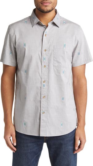 Pendleton Carson Dobby Short Sleeve Cotton Button-Up Shirt | Nordstrom