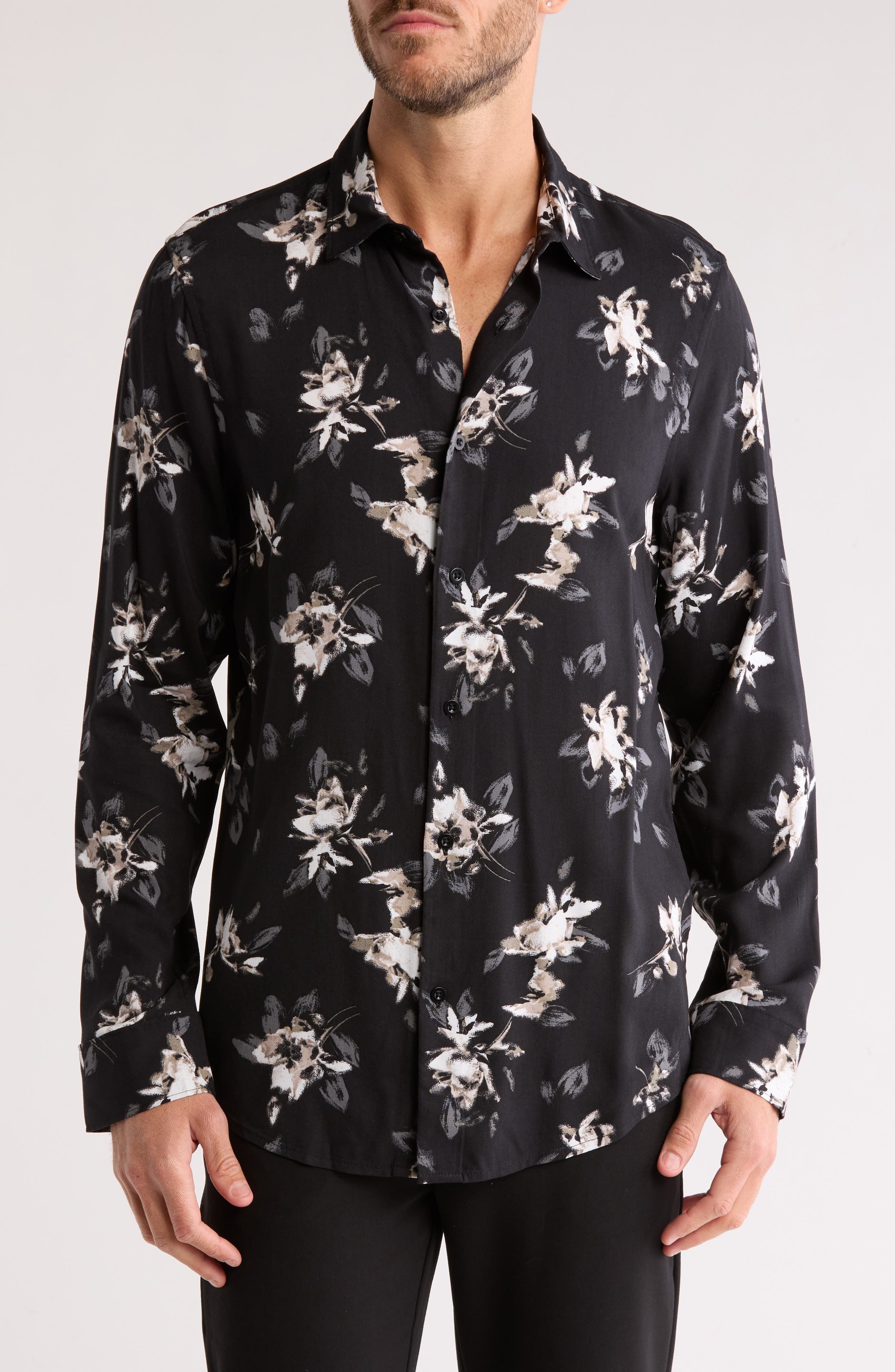 Abound Harvest Floral Button Front Shirt | Nordstromrack