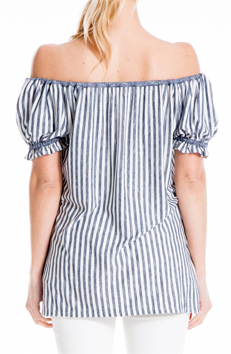 MAX STUDIO Stripe Off the Shoulder Blouse | Nordstromrack