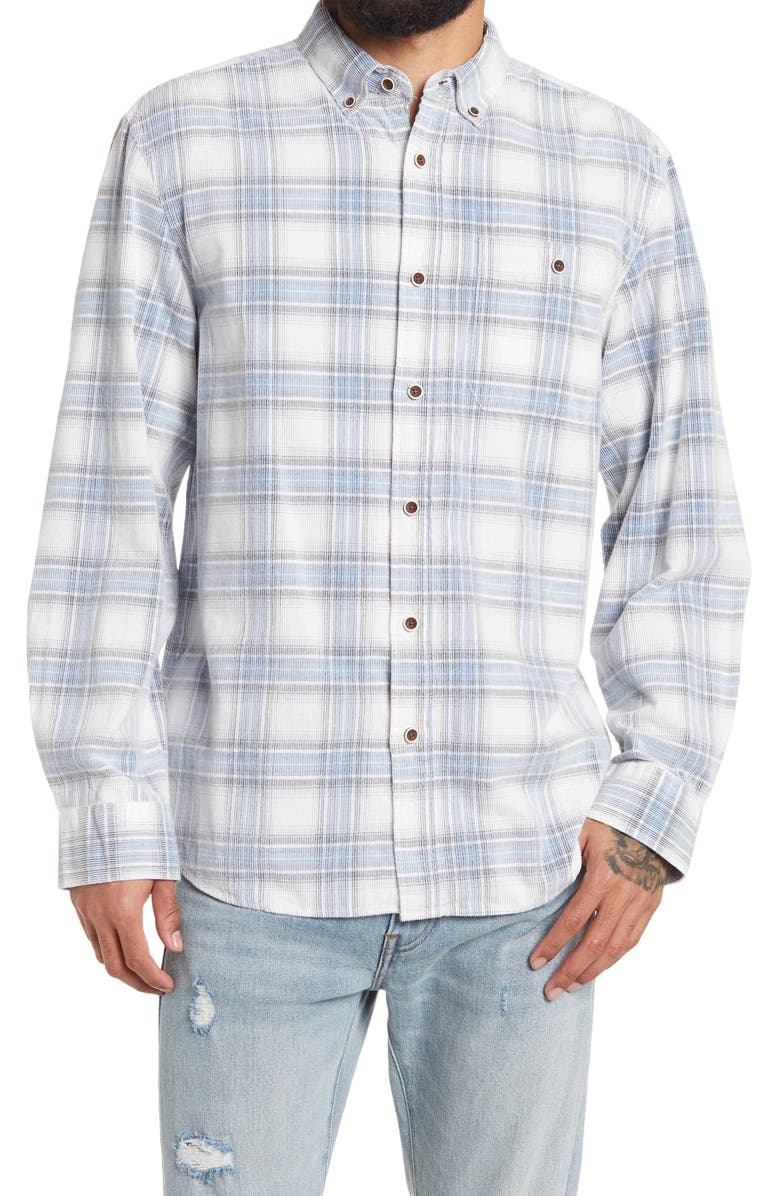 Roffe Accessories Beau Brummel Cord Plaid Button Front Shirt ...