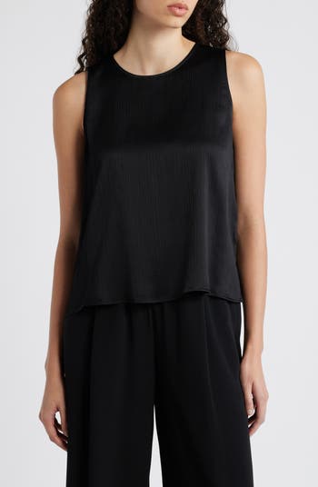Eileen Fisher Textured Sleeveless Silk Shell | Nordstrom