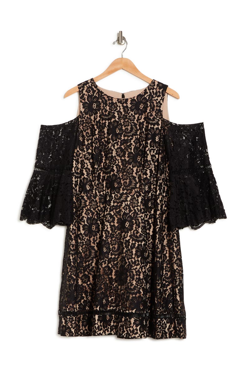 Eliza J Lace Fit & Flare Cold Shoulder Dress | Nordstromrack