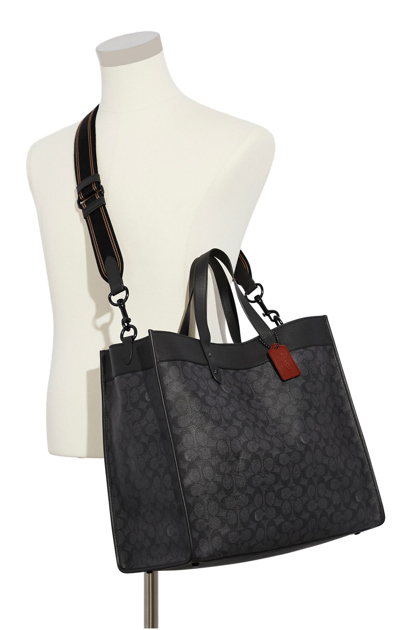 COACH Signature Coated Canvas & Leather Field Tote | Nordstrom