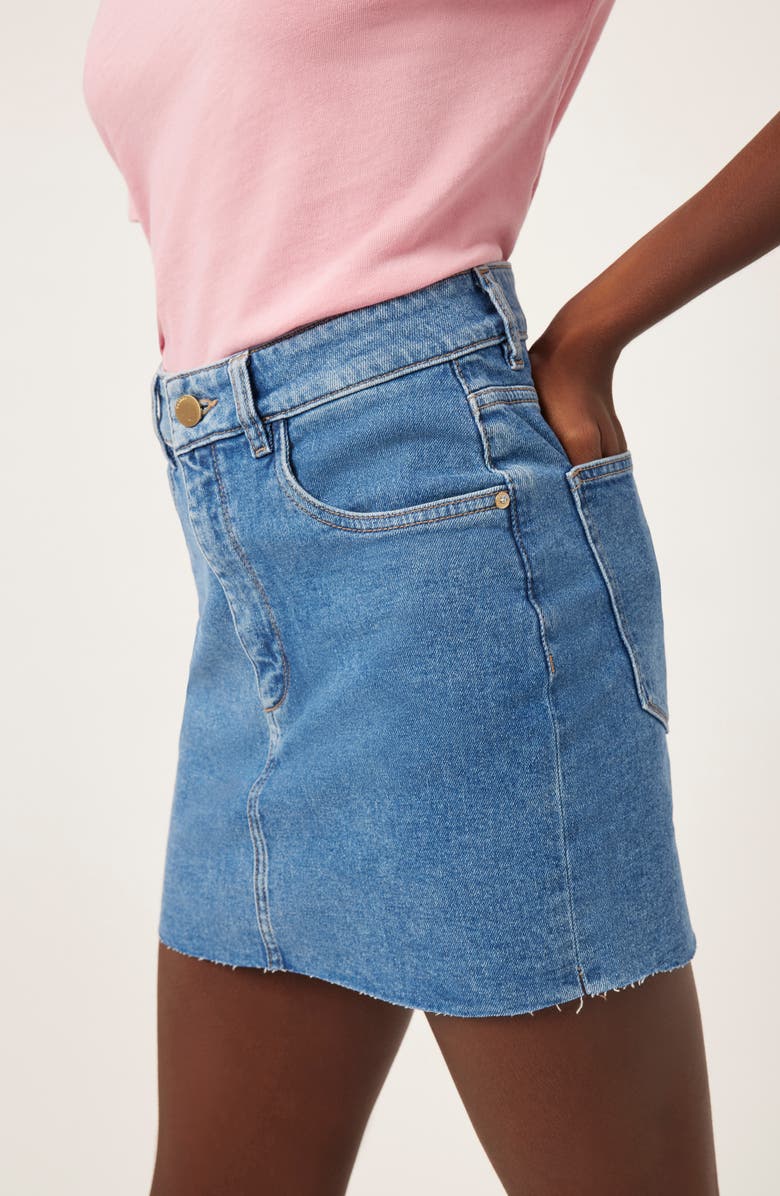 DL1961 Asra Frayed Hem Denim Skirt | Nordstromrack