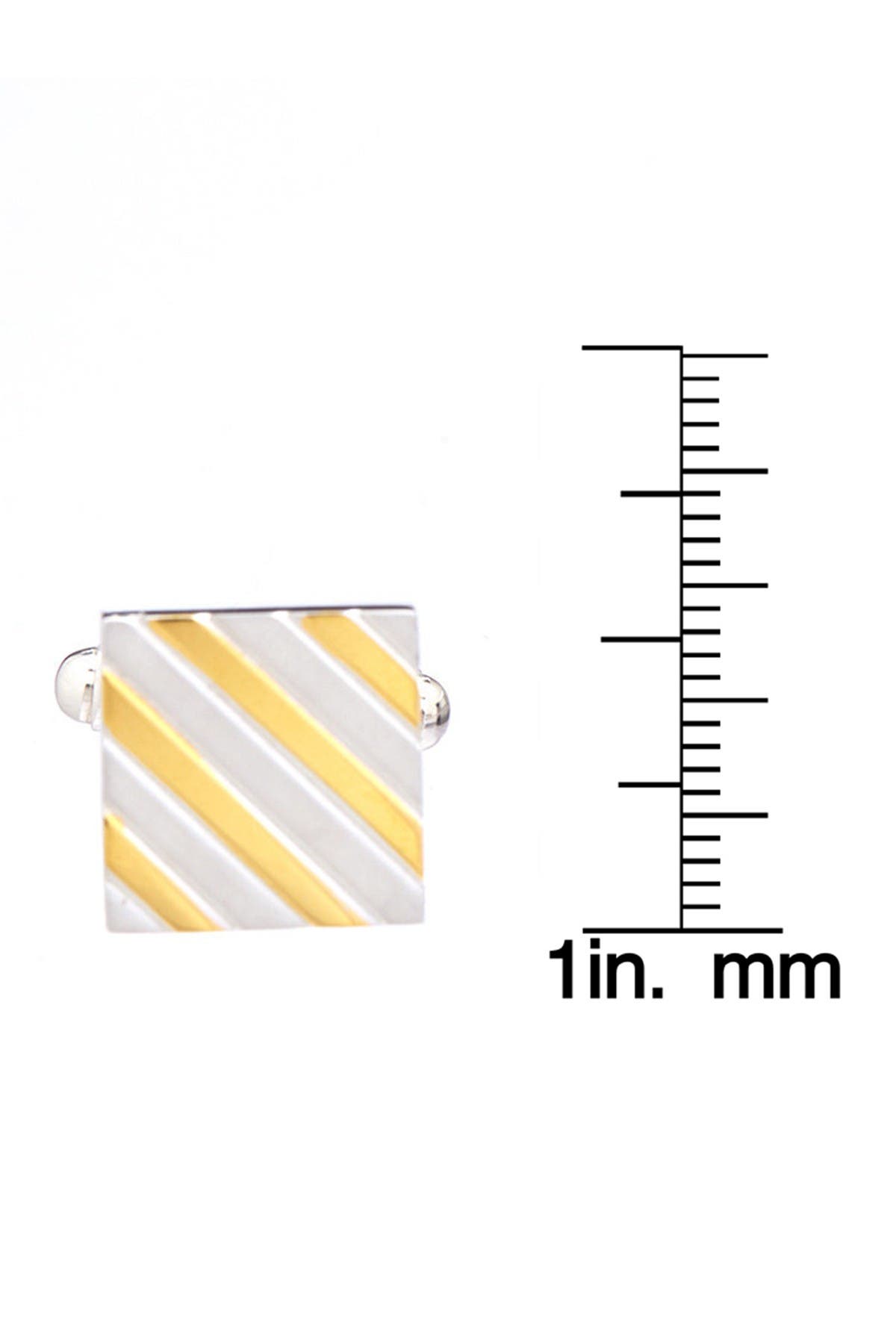 JAMES CAVOLINI ITALY Two-Tone IP Gold Stainless Steel Diagonal Stripe ...