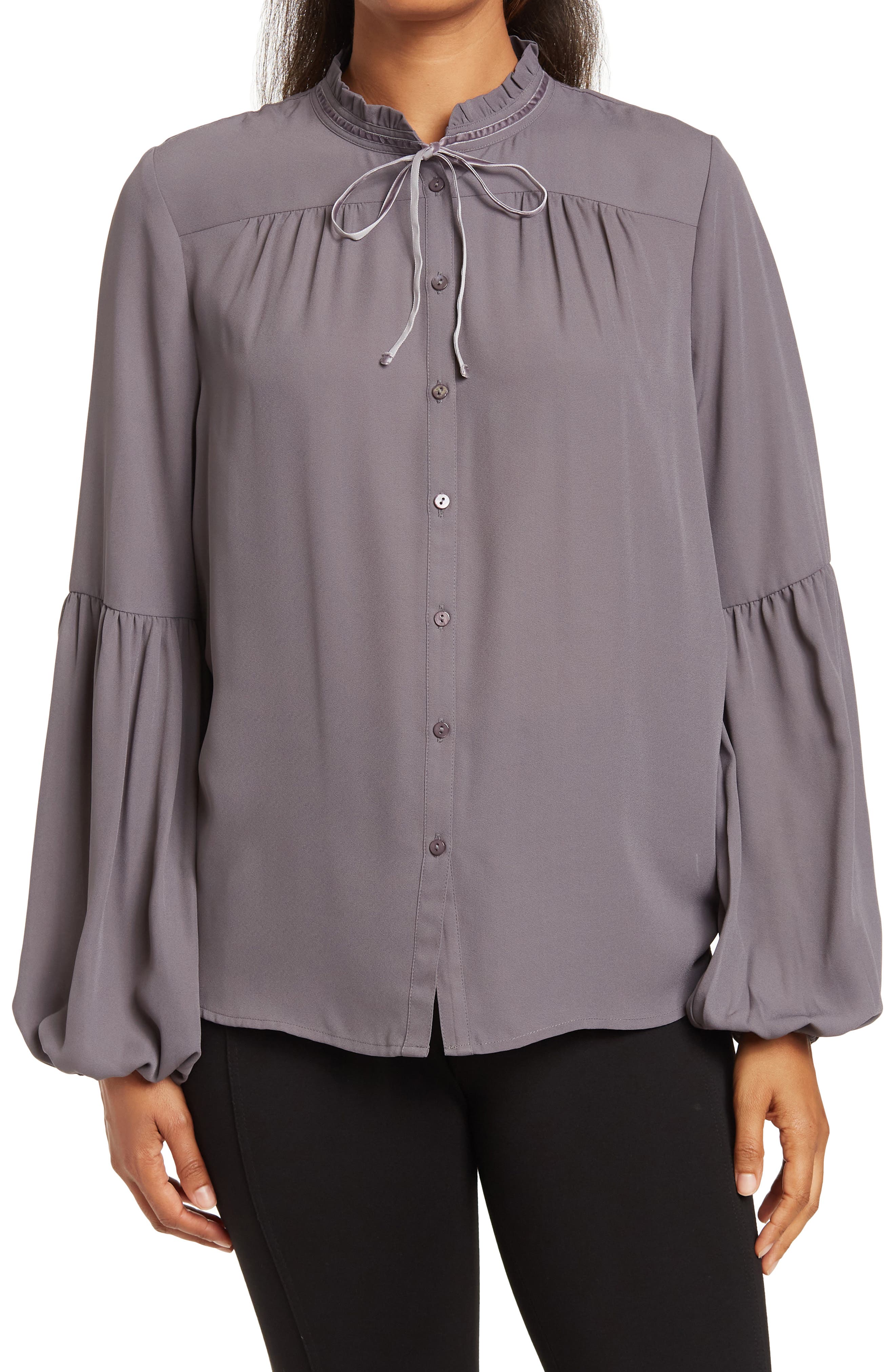 NYDJ Bishop Sleeve Peasant Blouse | Nordstromrack