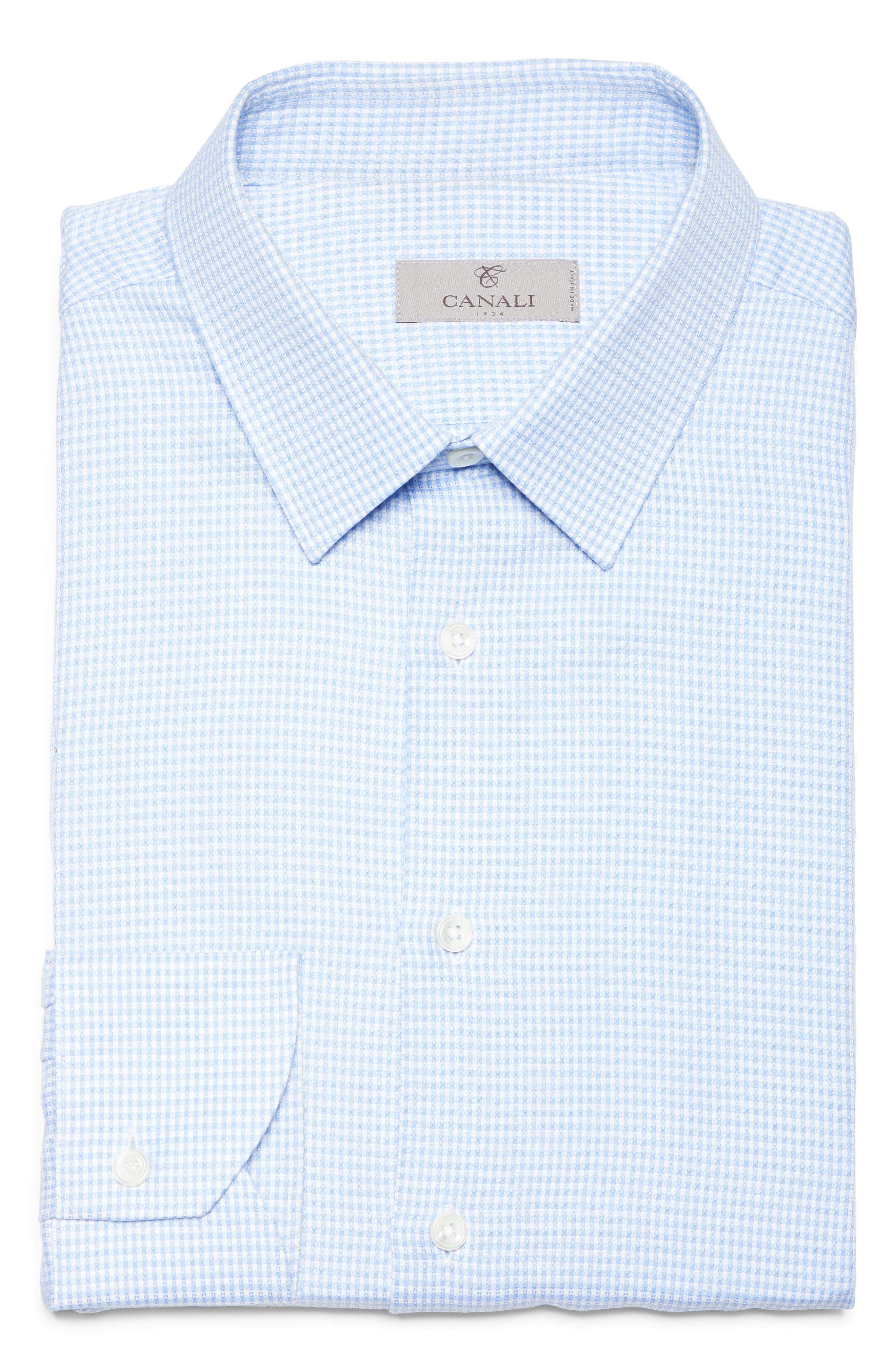 Canali Check Button-Up Dress Shirt | Nordstrom
