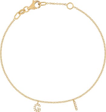 Icon Personalized Diamond Charm Bracelet