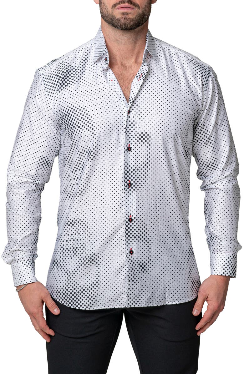 Maceoo Fibonacci Funky Skull Regular Fit Cotton Blend Button-Up Shirt ...