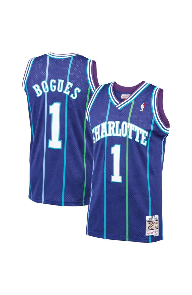 Mitchell & Ness Men's Mitchell & Ness Muggsy Bogues Purple Charlotte ...