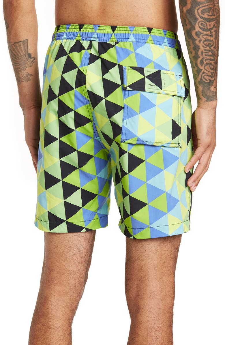 Psycho Bunny Alexander Geo Print Swim Trunks | Nordstrom