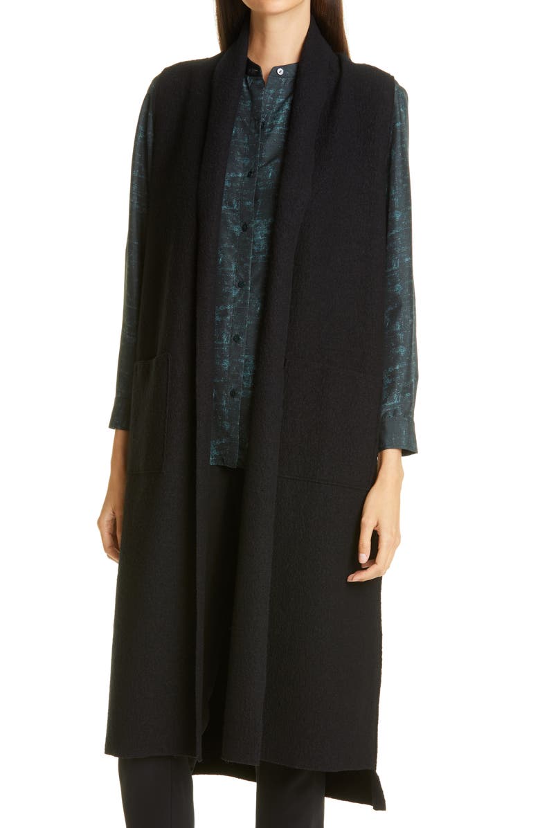Eileen Fisher Boiled Wool Long Vest | Nordstrom