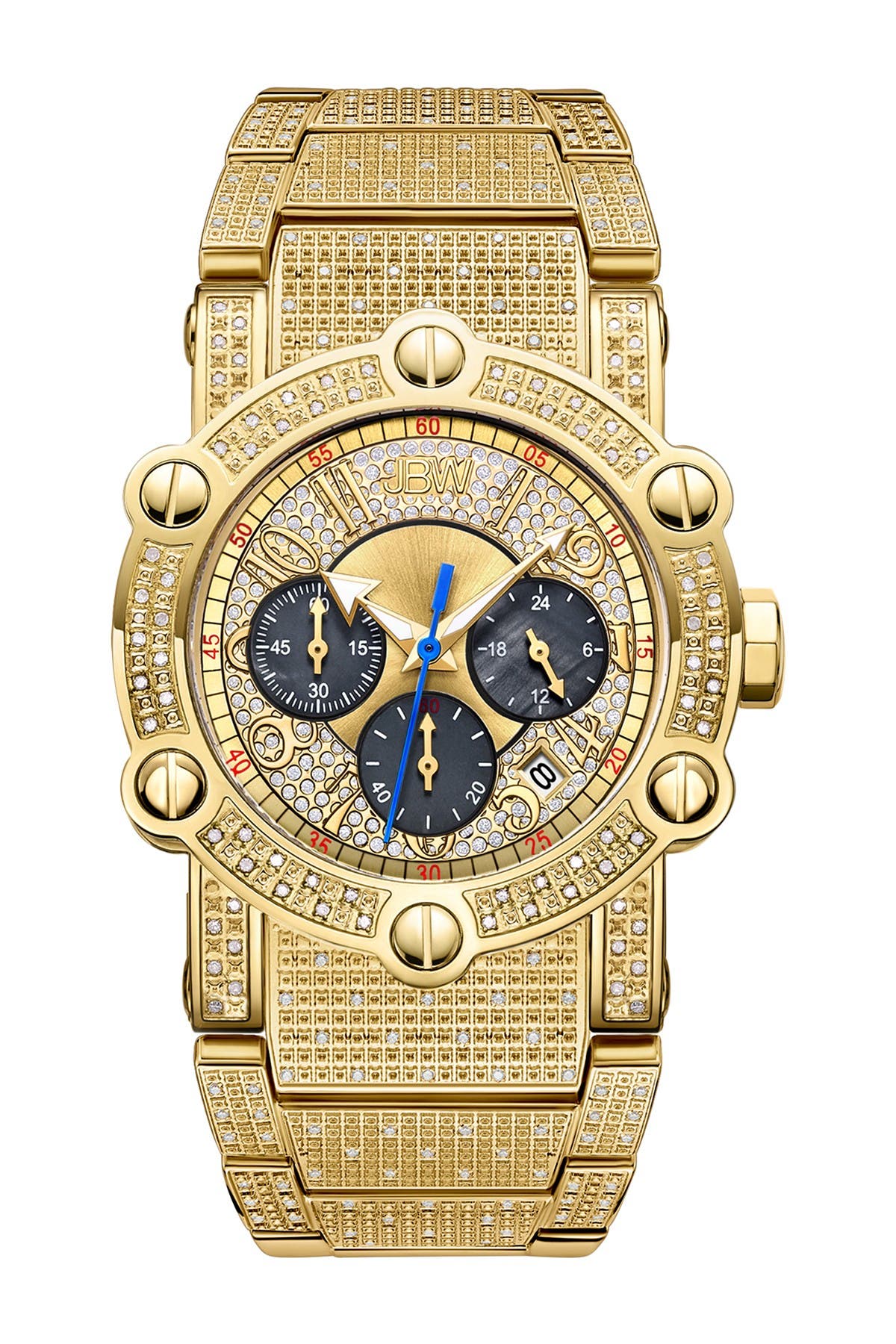 JBW Men's Phantom Metal Diamond Bracelet Watch, 42mm - 2.00 ctw ...