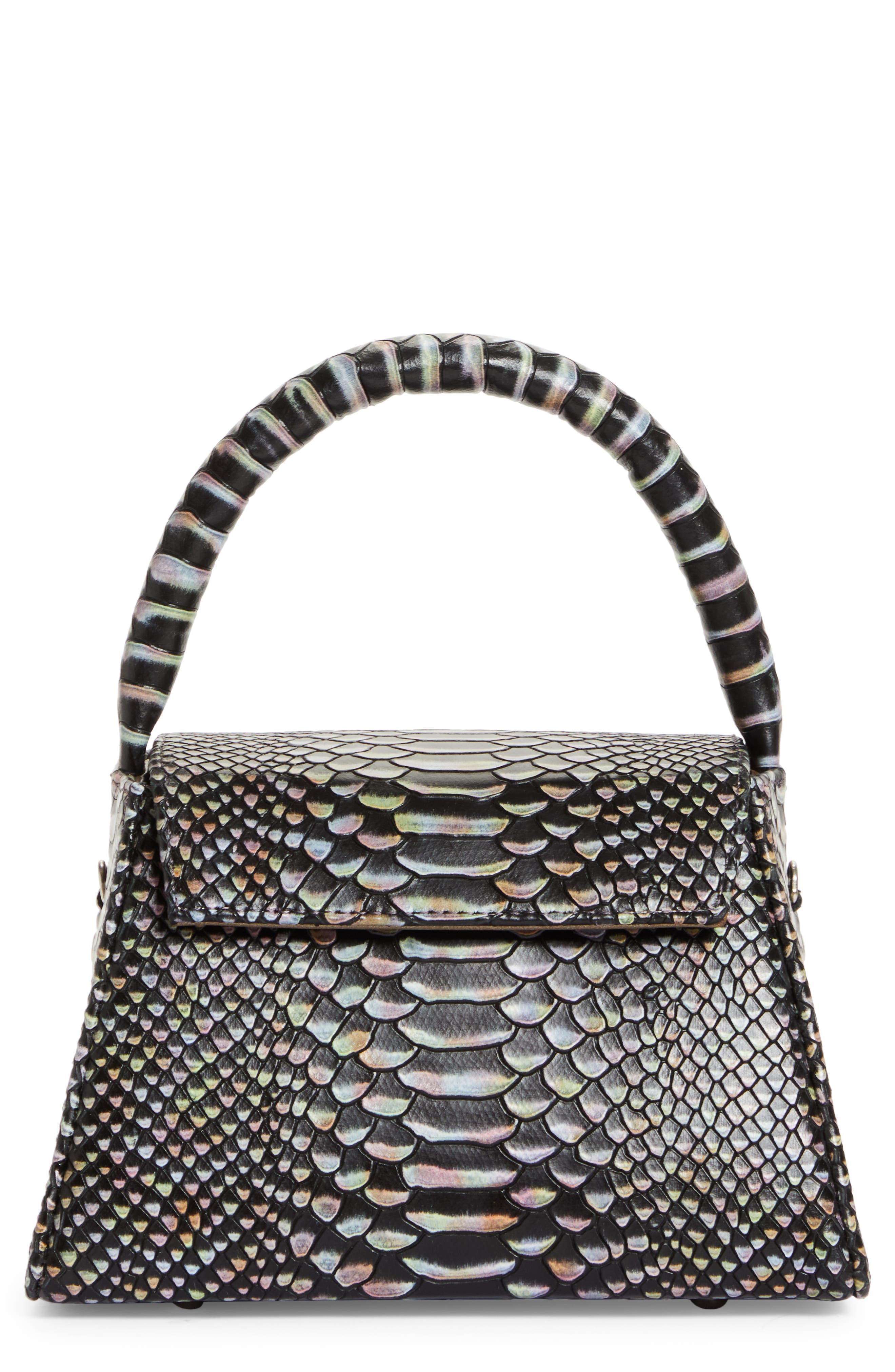 Anima Iris Zaria Croc Embossed Leather Top Handle Bag | Nordstrom