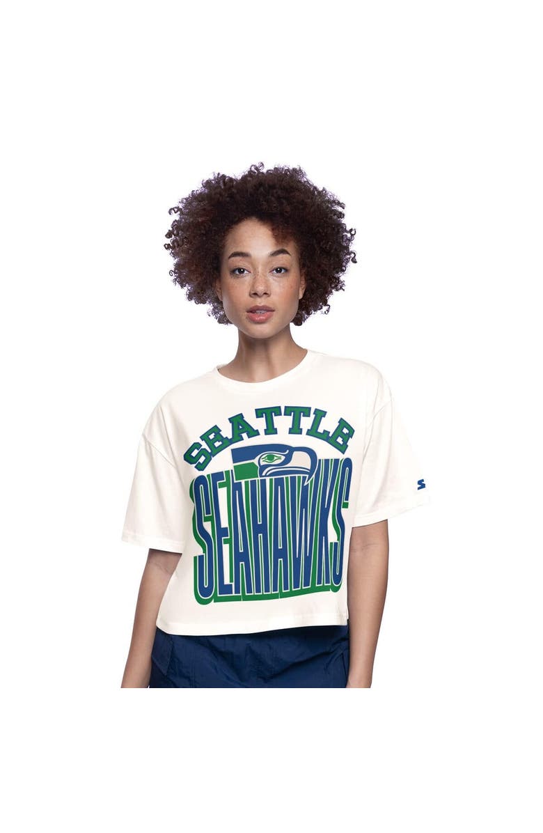 STARTER Women's Starter White Seattle Seahawks Throwback Play the Ball ...