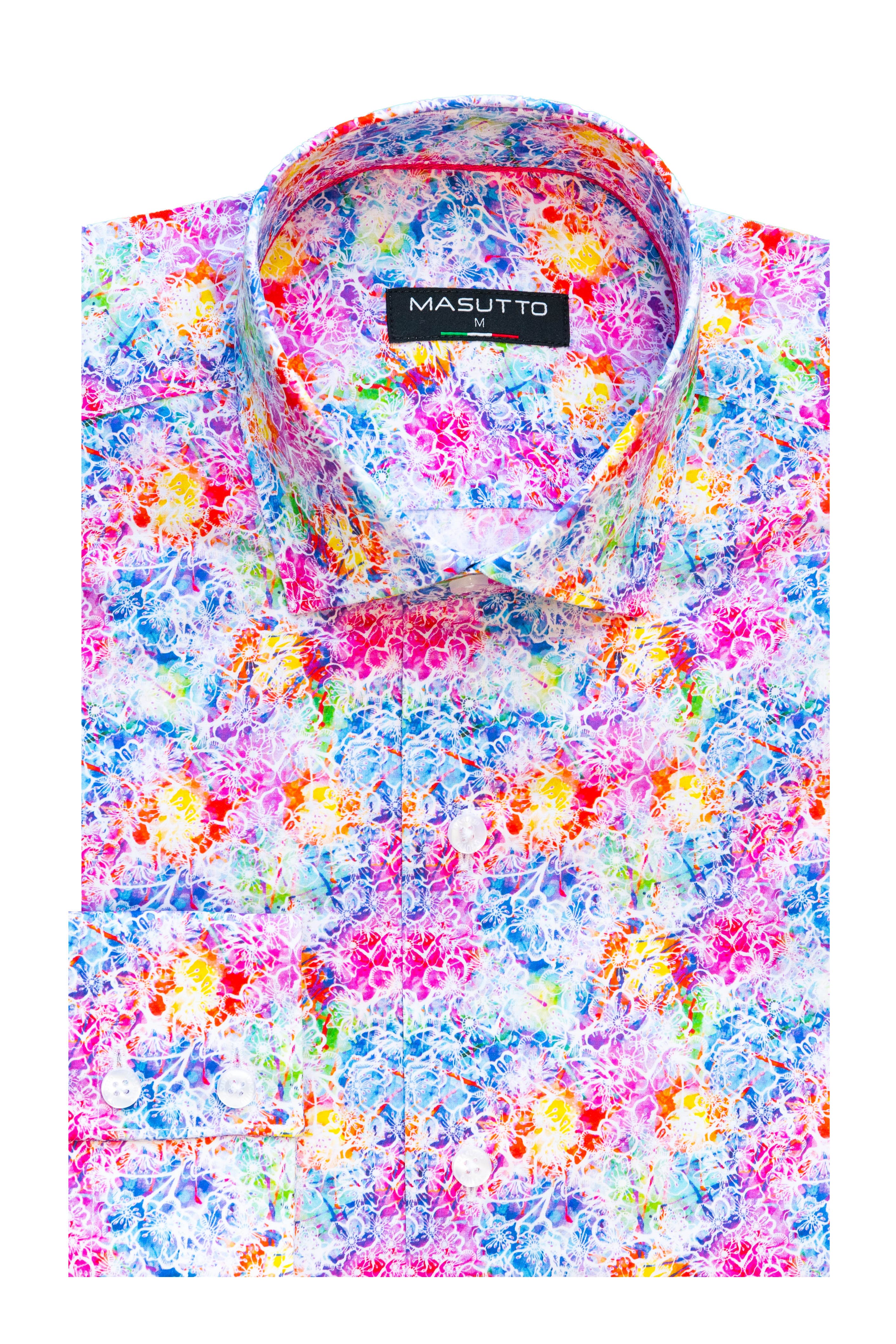 MASUTTO Vava Print Button-Up Long Sleeve Shirt | Nordstrom