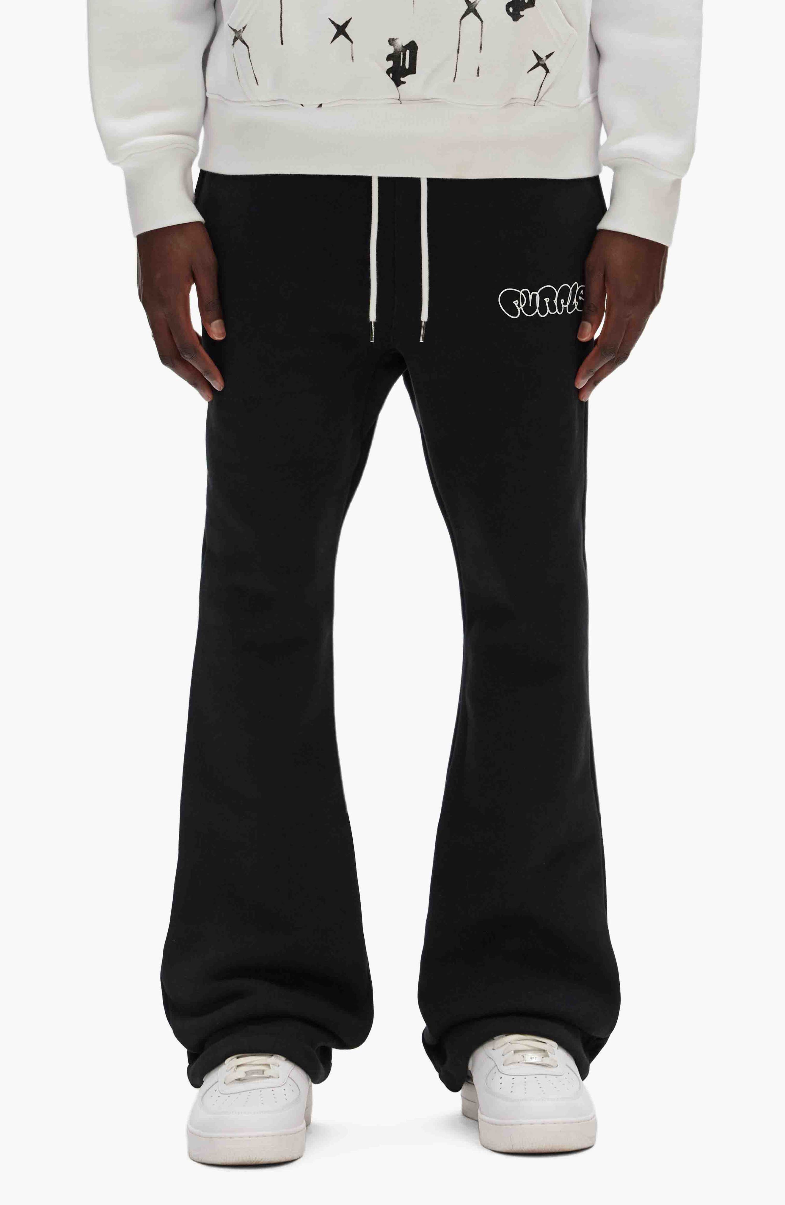 PURPLE BRAND Fleece Flare Sweatpants | Nordstromrack