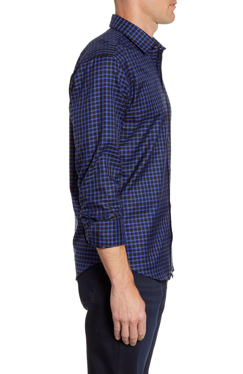 Bugatchi Shaped Fit Check Button-Up Sport Shirt | Nordstrom