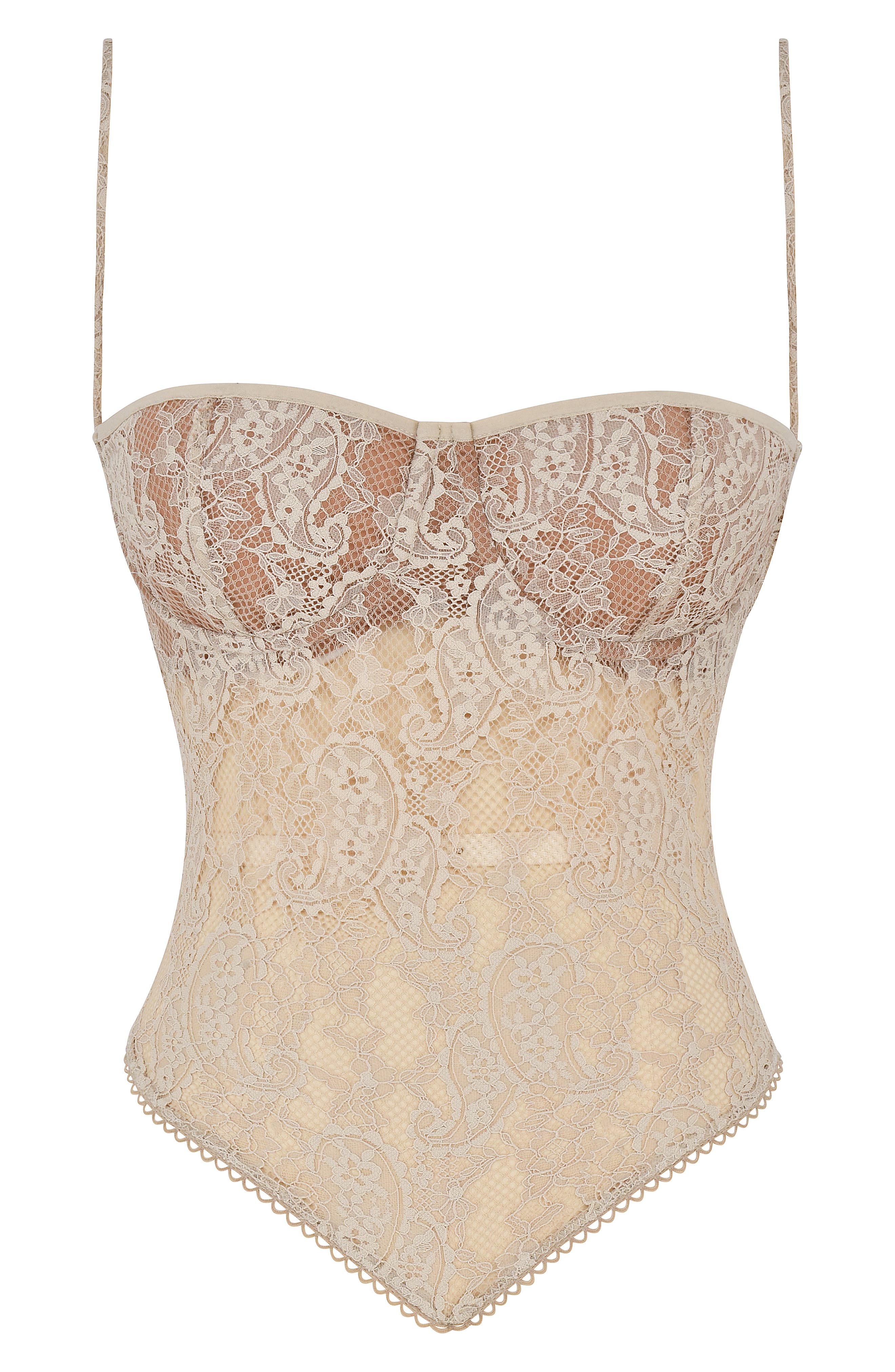 HOUSE OF CB Fernanda Semisheer Crop Lace Camisole | Nordstrom