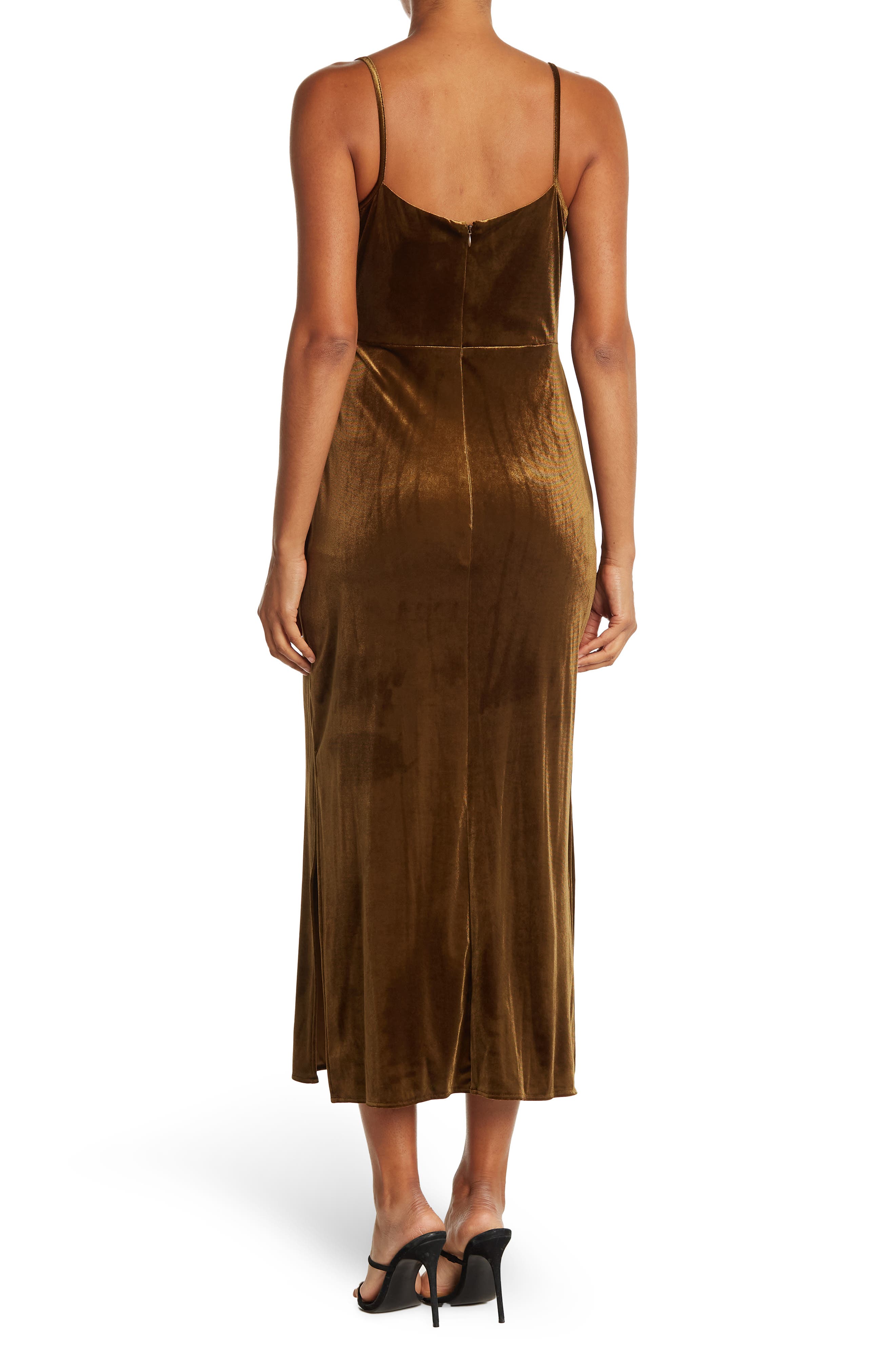 Taylor Dresses Stretch Velvet Cowl Neck Dress | Nordstromrack