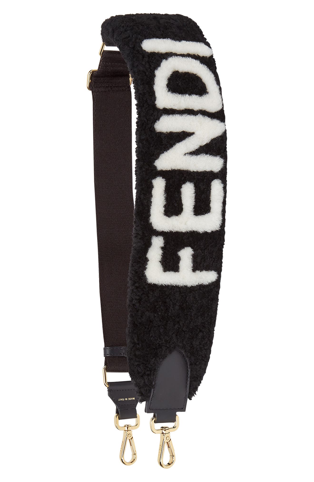Fendi Strap You Logo Genuine Shearling Bag Strap | Nordstrom