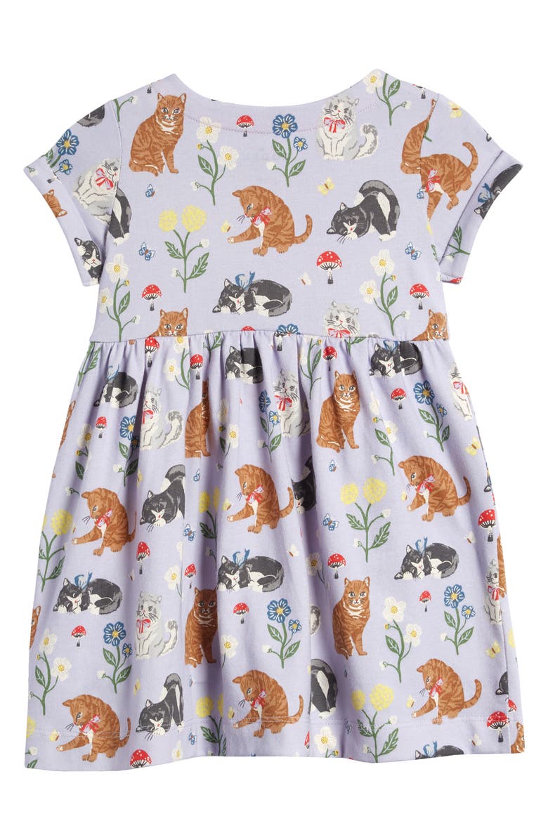 Mini Boden Kids' Fun Cat Print Cotton Jersey Dress | Nordstromrack