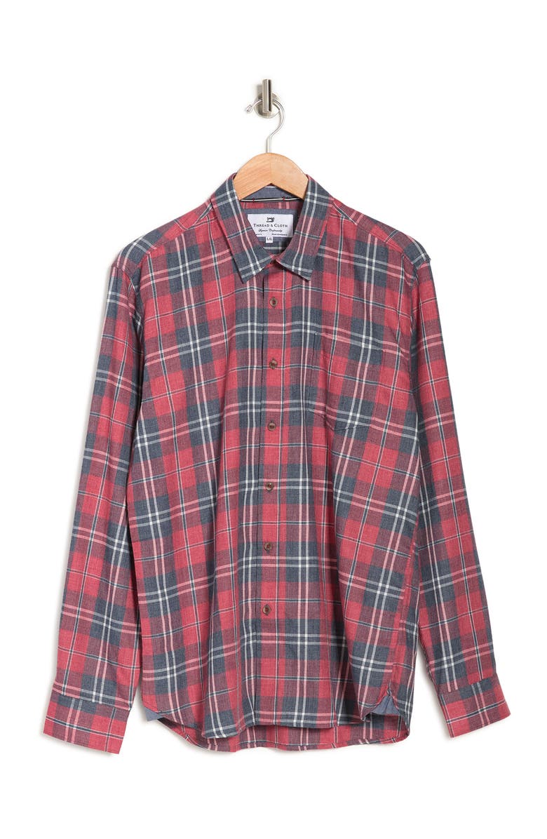 THREAD AND CLOTH Multi Plaid Button Front Shirt | Nordstromrack